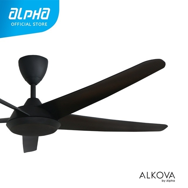 ALPHA Alkova RACER DC Motor Ceiling Fan with 5 Blades 12 Speed Remote ...