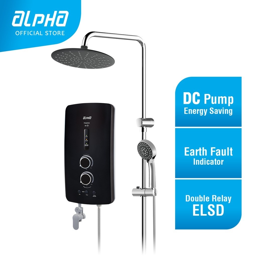 ALPHA IM9 i Plus Rain Shower Instant Water Heater DC Pump | Shopee Malaysia