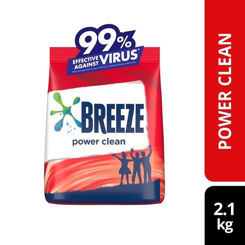 Breeze Detergent Powder Power Clean 2.1kg | Shopee Malaysia