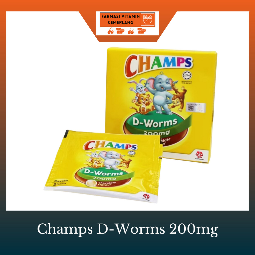 Champs D-Worm 200mg - 6 Types of Worm 2s | Shopee Malaysia