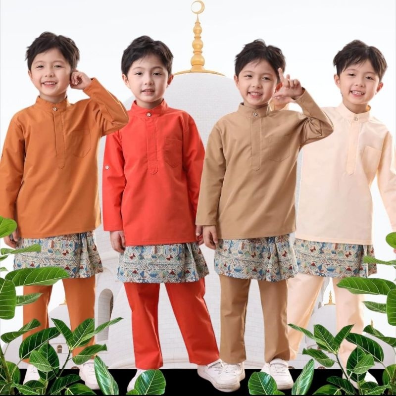 Baju Raya Baju Melayu Budak Lelaki Free Sampin | Shopee Malaysia