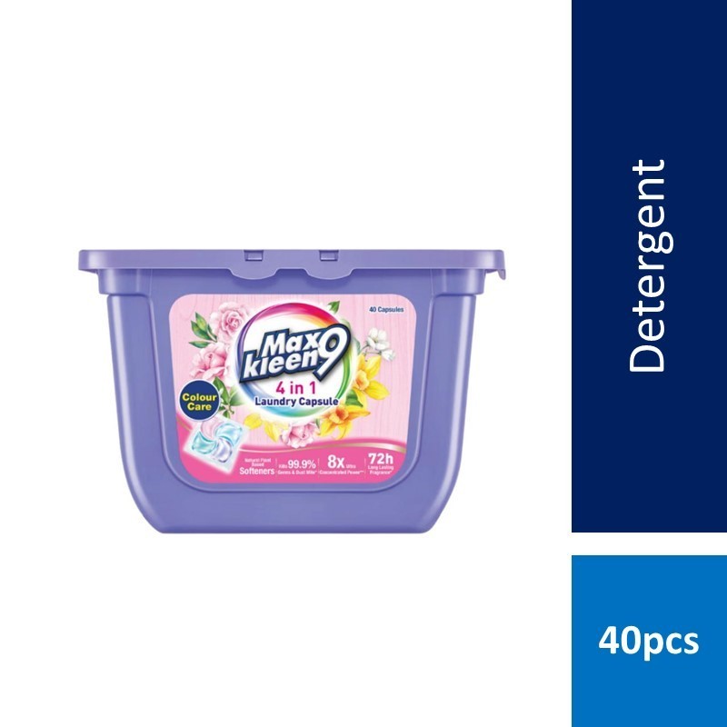 Maxkleen 9 4in1 Colour Care Laundry Capsule [40 Capsules Pack] | Shopee ...