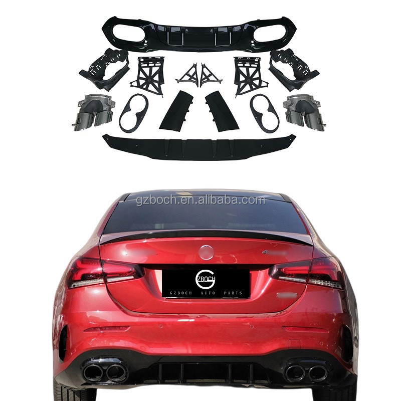 Genuine Rear Diffuser For Benz W177 A class A180 A200 A220 Facelift A45 ...