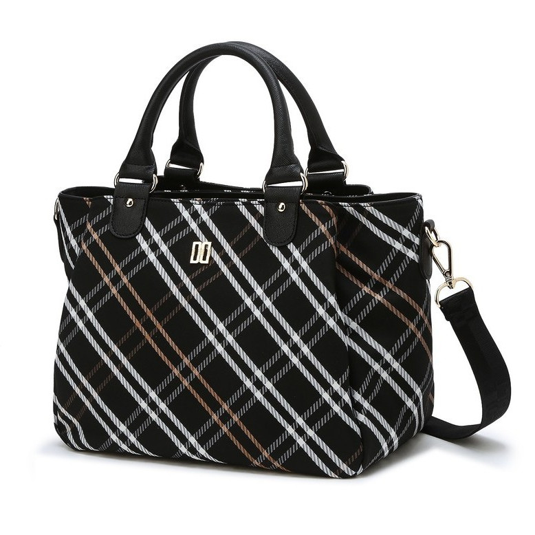 DAKS Multi Colour House Check Lightweight Tote Bag with Detachable Shoulder Strap Shoulder ...