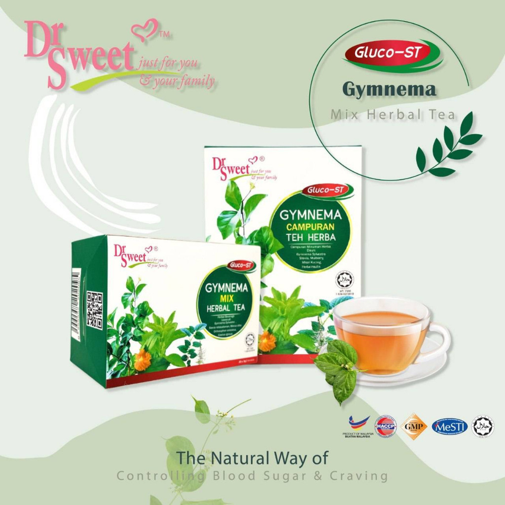Dr Sweet Gluco-ST Gymnema Mix Herbal Tea 20 Sachets x 3g (Exp: January ...