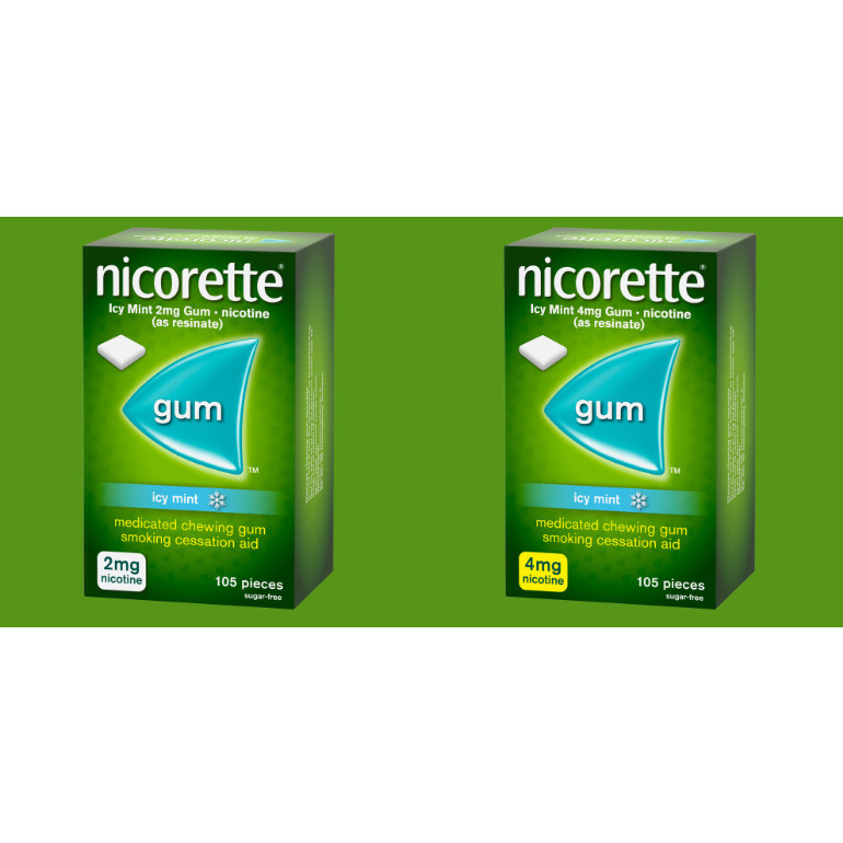 Nicorette Quit Smoking Chewing Gum 2mg / 4mg 1 strips of 15s / 1 Box of ...