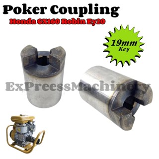 Poker Coupling 19mm Key / 19 mm Thread Honda GX160 G200 Robin Ey20 ...