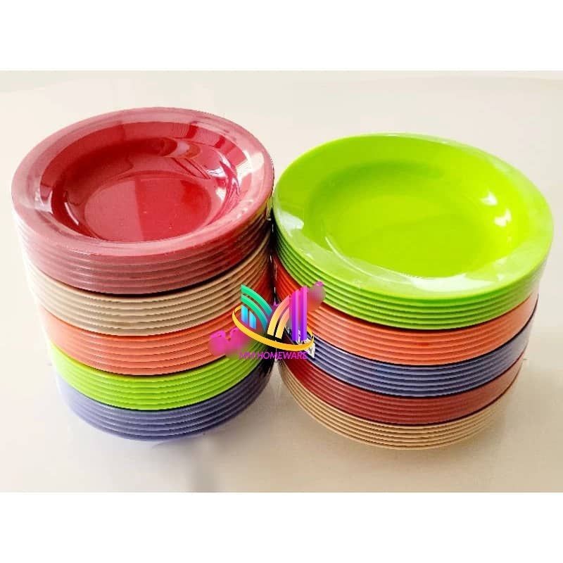 5" / 6" / 7 " / 8" / 9" Gware Plastic Round Deep Plate / Pinggan ...