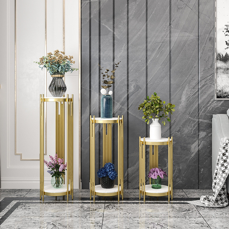 Nordic Iron Flower Shelf Simple Living Room Indoor Balcony Light Luxury ...