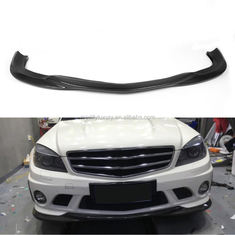 Carbon Fiber Front Lip Spoiler for Mercedes Benz W204 C63 AMG | Shopee ...