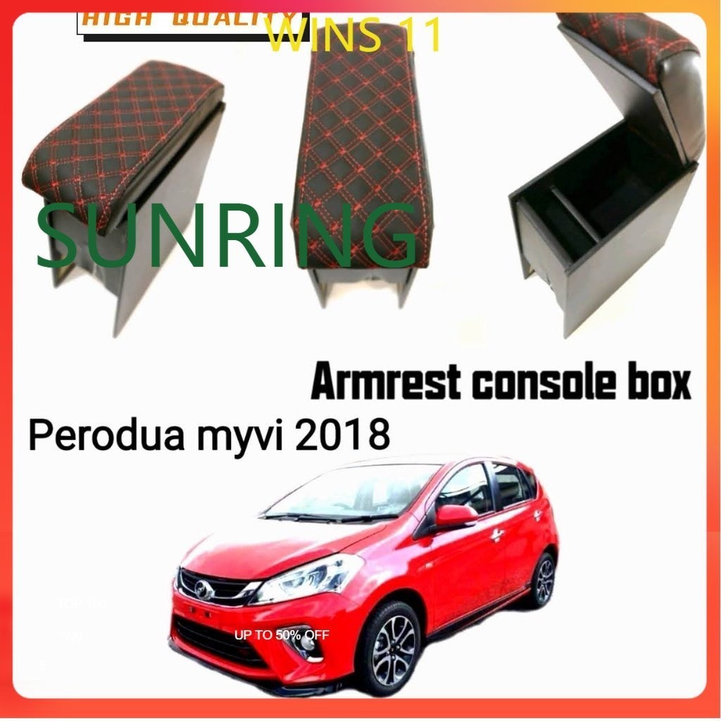 WINS11 Perodua myvi 2018-2019 armrest console box diamond | Shopee Malaysia