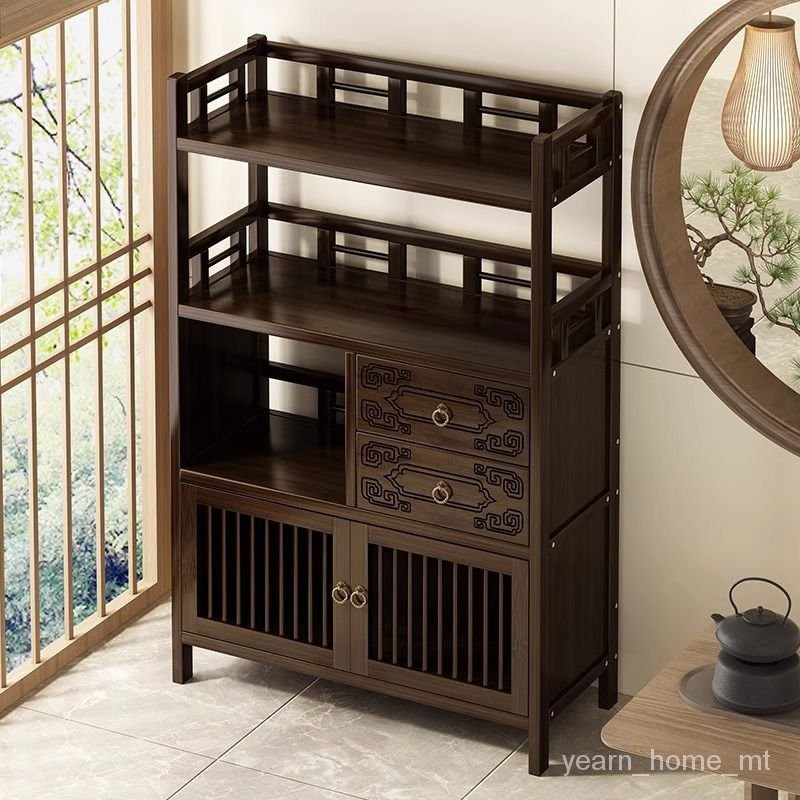 Storage rack, tea cabinet rack, bookshelf, tea set placement rack ...
