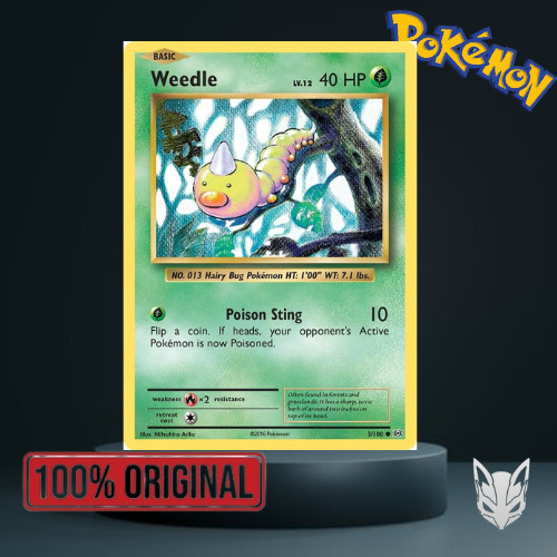 ORIGINAL Weedle #005 basic tcg ptcg pokemon card | Shopee Malaysia