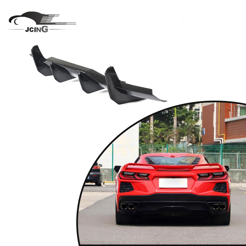 C8 Carbon Fiber Rear Bumper Diffuser for Chevrolet Corvette C8 2020 ...