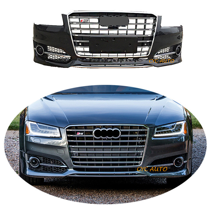 Car body kit S8 bumper for Audi A8 front bumper with grille upgrade S8 ...