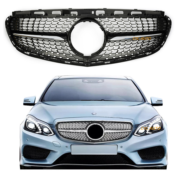 W212 facelift diamond grille for Mercedes Benz E class W212 front bumper grille E200 E300 E360 ...