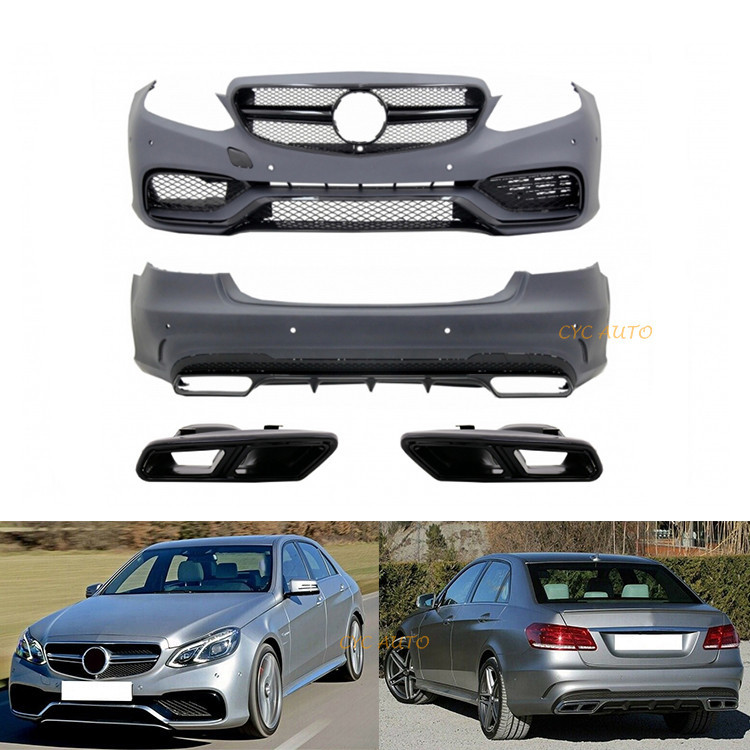 Full set E63 AMG look bodykit front bumper rear bumper with grille for ...
