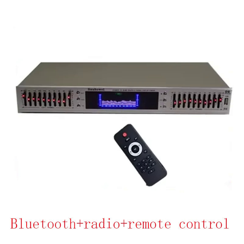 220V EQ665 Equalizer Hifi Home EQ Equalizer Dual 10 BAND Stereo Treble ...