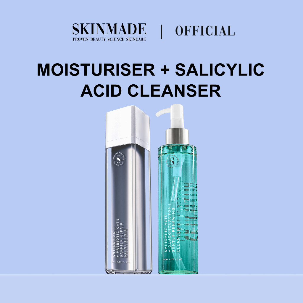 SKINMADE Barrier Protection Moisturiser (50ml) + Salicylic Cleanser ...
