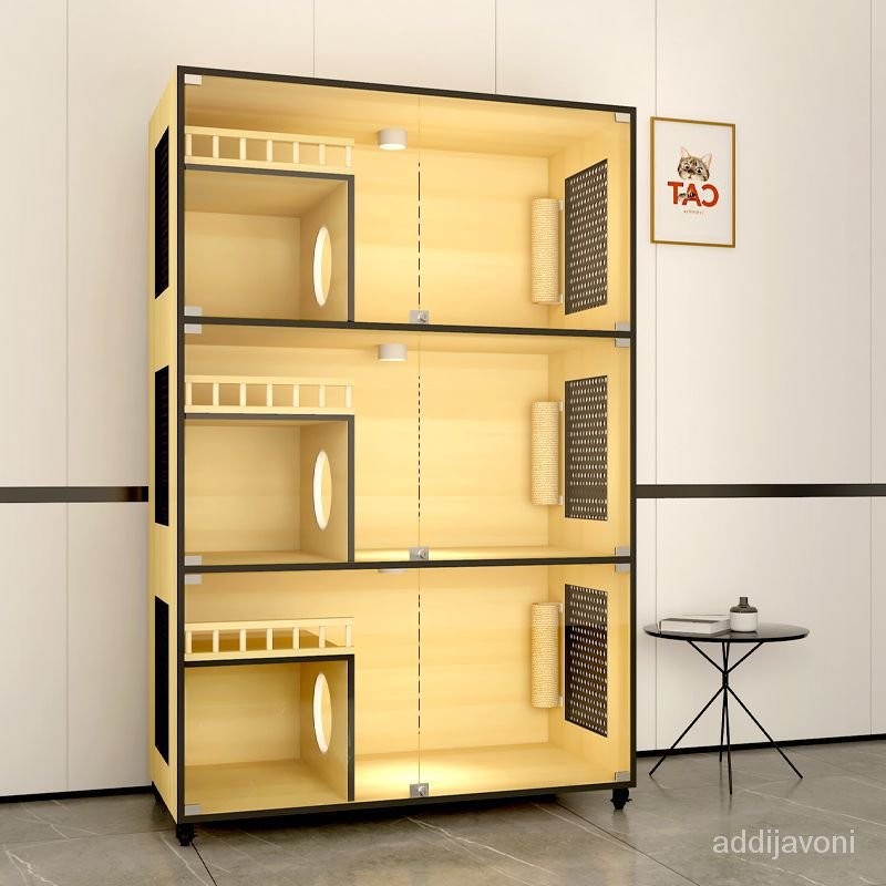 HY-6/Cat Cage Villa Solid Wood Breeding Cabinet Household Foster ...