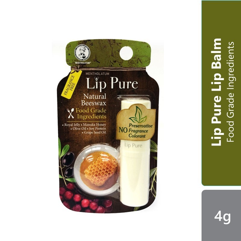 Mentholatum Lip Pure Lip Balm Fragrance Free 4g | Shopee Malaysia