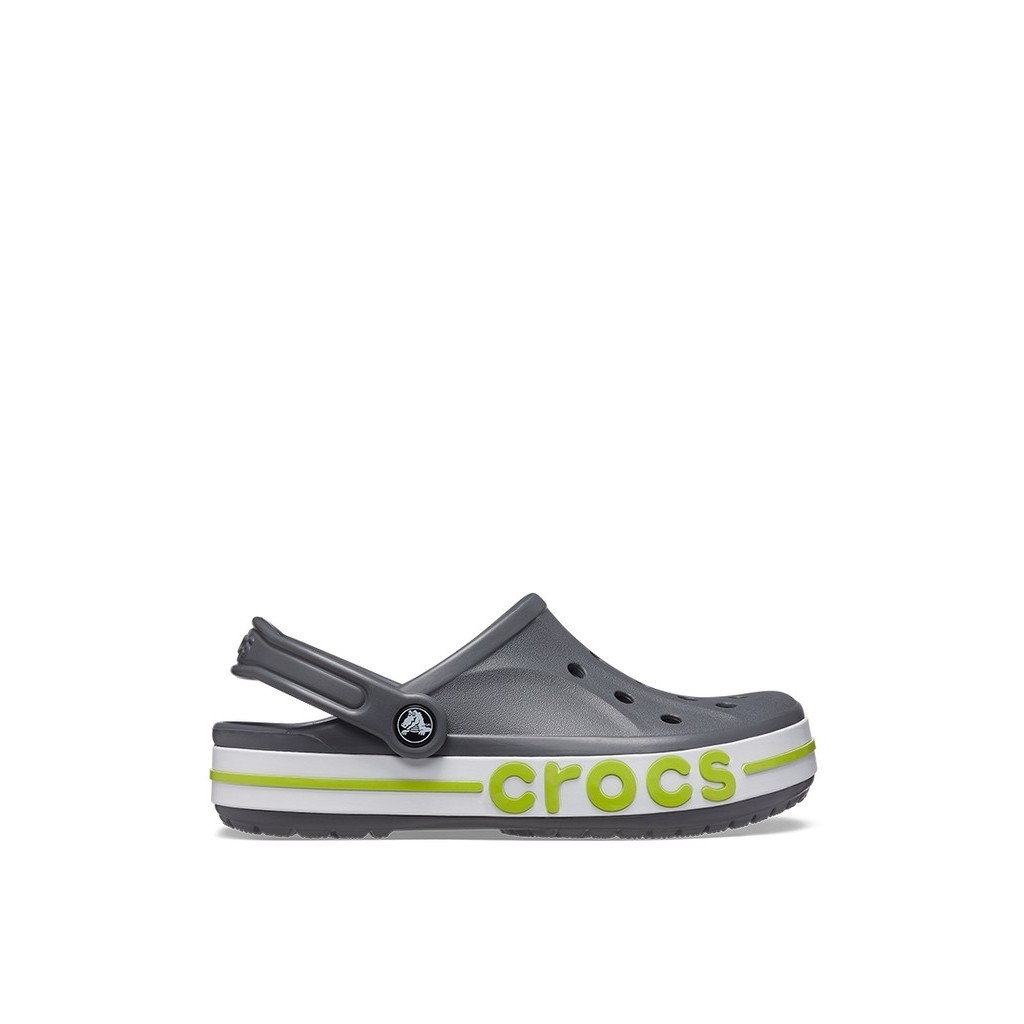 Crocs - Bayaband Clogs (Unisex - Slate Grey/Lime Punch) | Shopee Malaysia