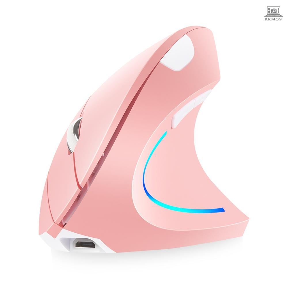 2.4G BT Dual-mode Wireless Vertical Mouse Rechargeable Mouse RGB ...