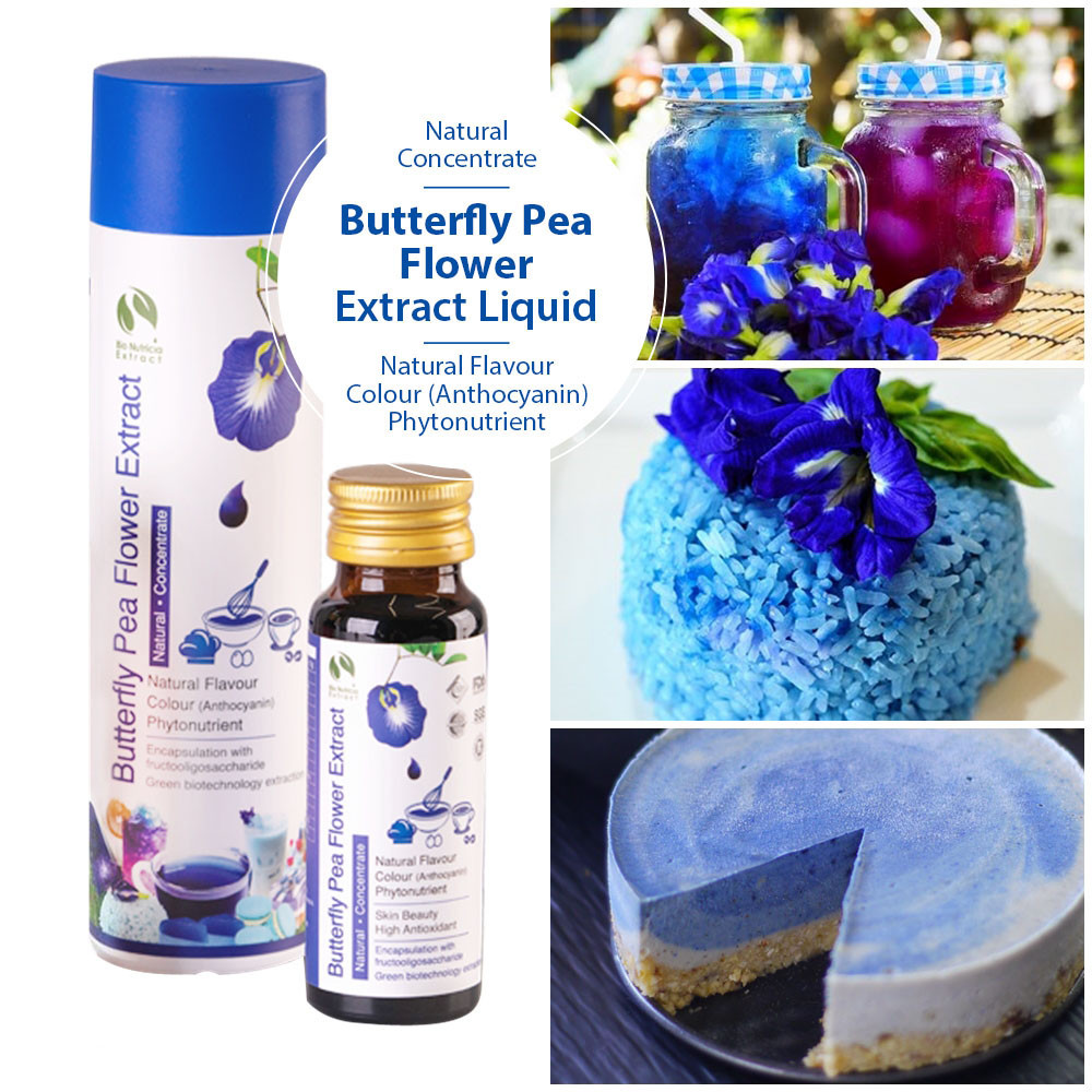 HALAL Butterfly Pea Flower Extract Liquid/Cecair Bunga Kacang Rama-rama ...