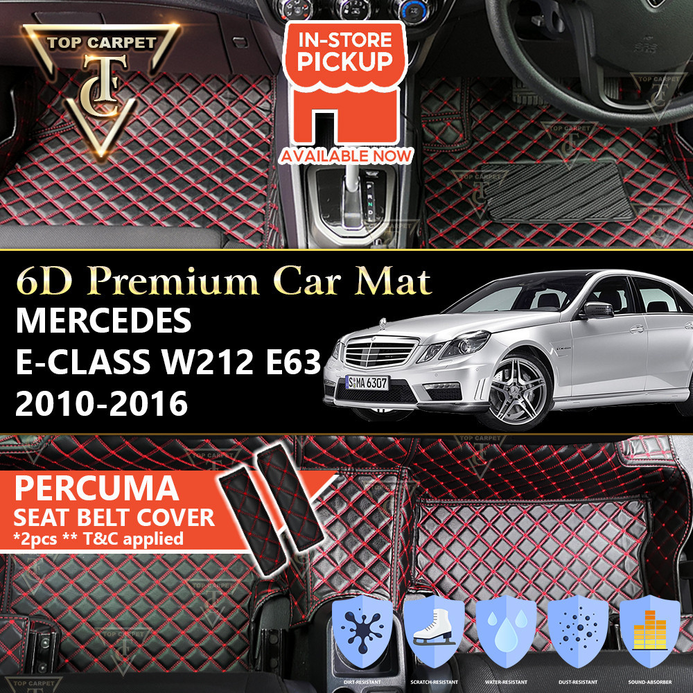 Top Carpet MERCEDES E-CLASS W212 E63 (2010- 2016)6D PU Leather Car Carpet VIP Car Mat Floor Mat ...
