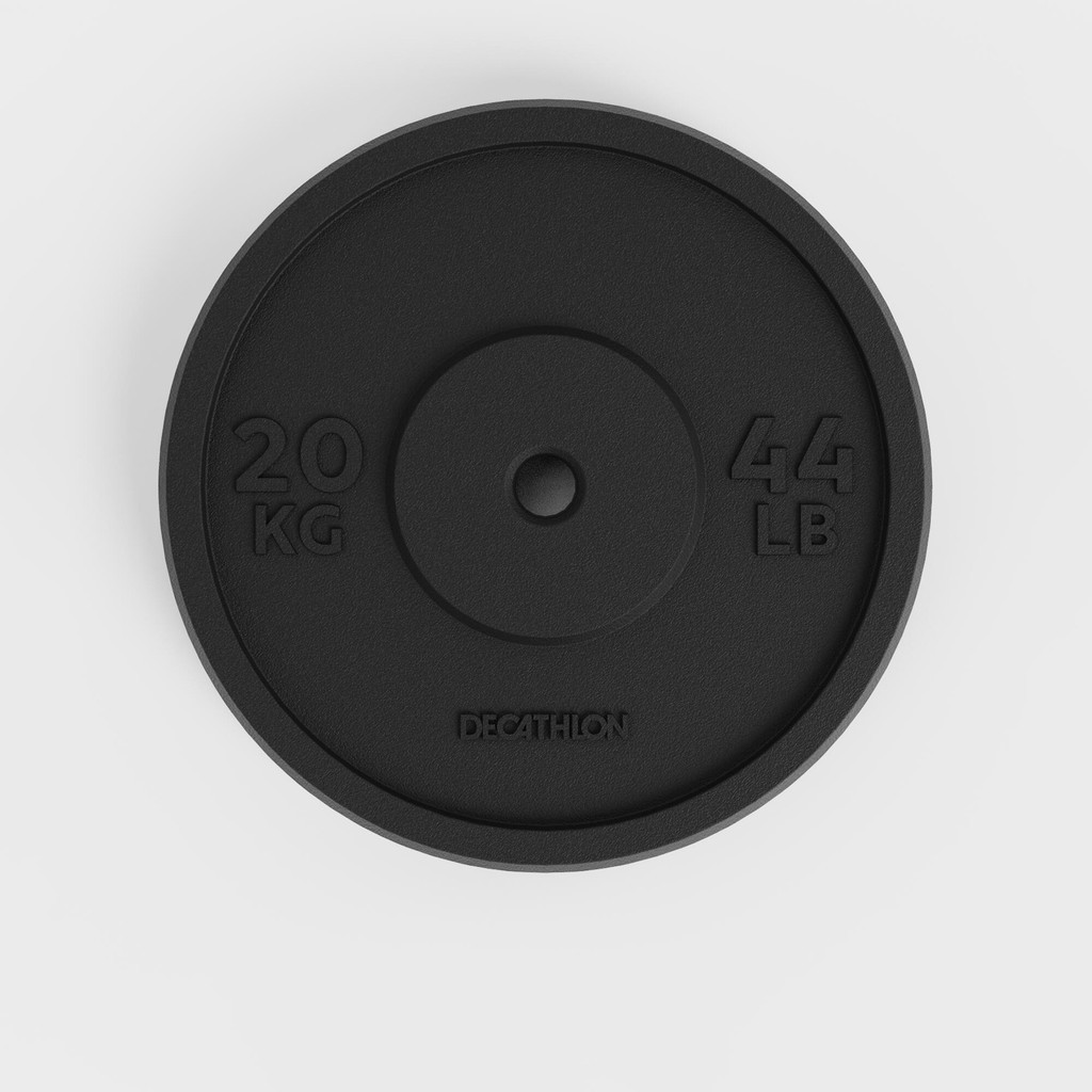 Decathlon Bodybuilding Cast Iron Weight Training Disc Weight - 20 KG 28 ...