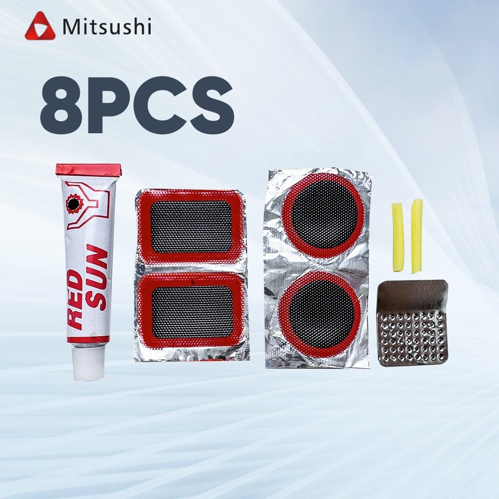 Mitsushi Tyre Repair Kit Heavy Duty Bicycle Tire Patch Tampal Tool Set ...