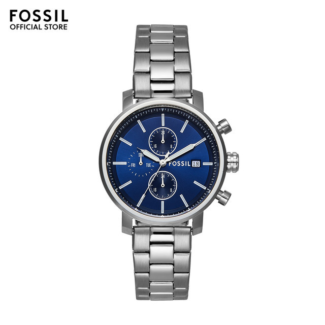Fossil Men's Rhett Analog Watch ( BQ2846 ) - Quartz, Silver Case, Round ...