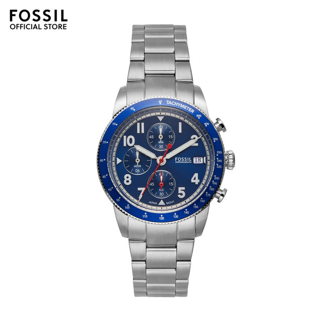 Fossil Men's Sport Tourer Analog Watch ( FS6047 ) - Quartz, Silver Case ...