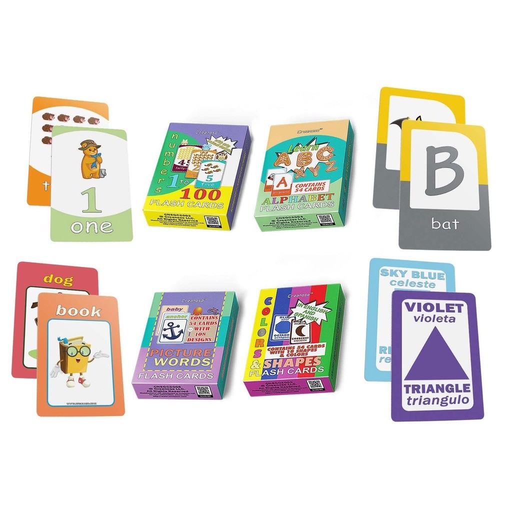 Alphabet, Numbers, Picture Words, Colors and Shapes Learning Flash ...