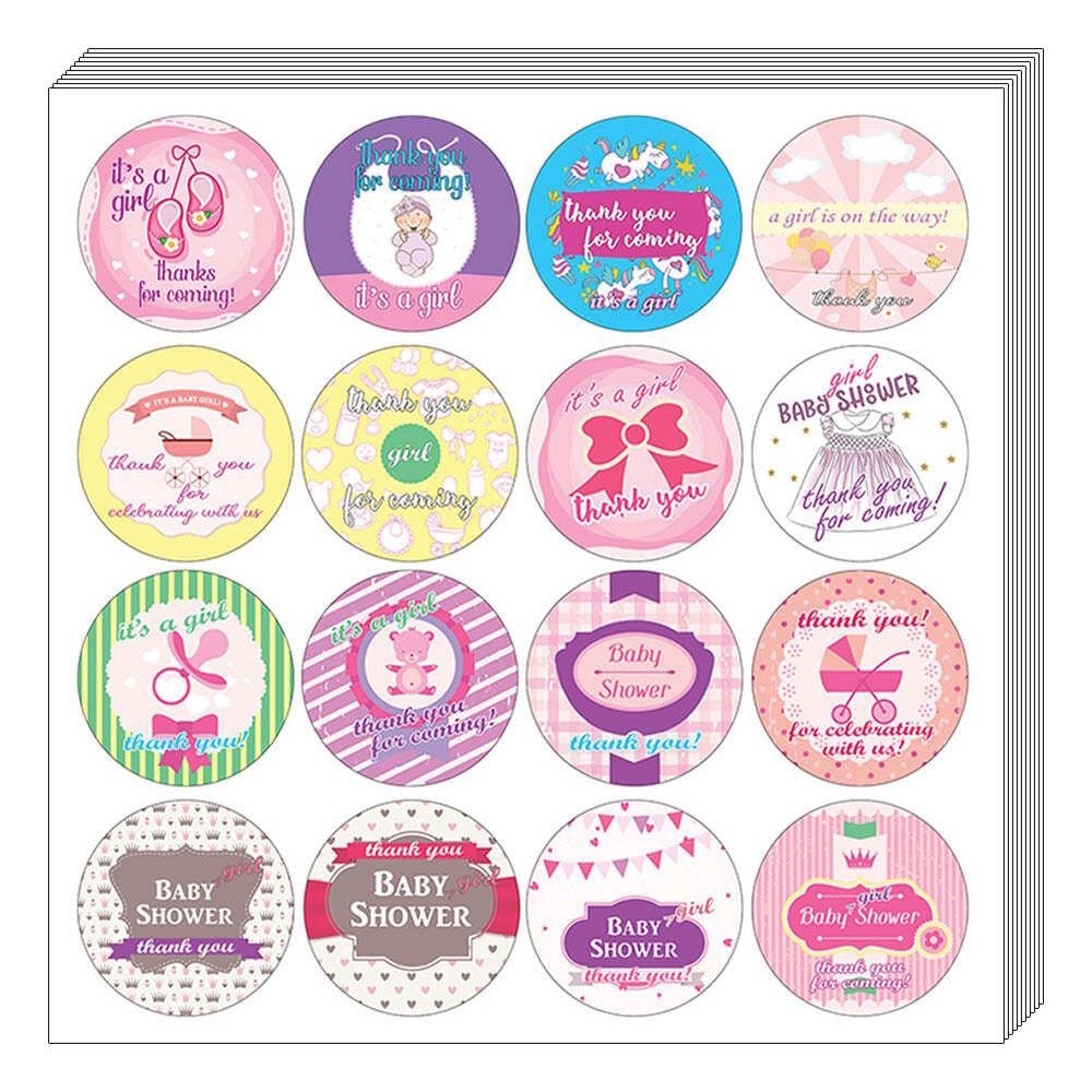 Baby Shower Stickers for Girls ( 5-Sheet) | Shopee Malaysia