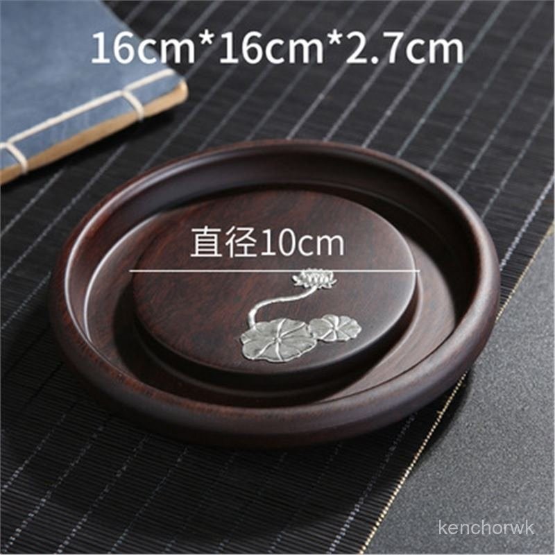 【TikTok】#Ebony Solid Wood Pot Tray Kettle Mat Teapot Mat Purple Clay ...