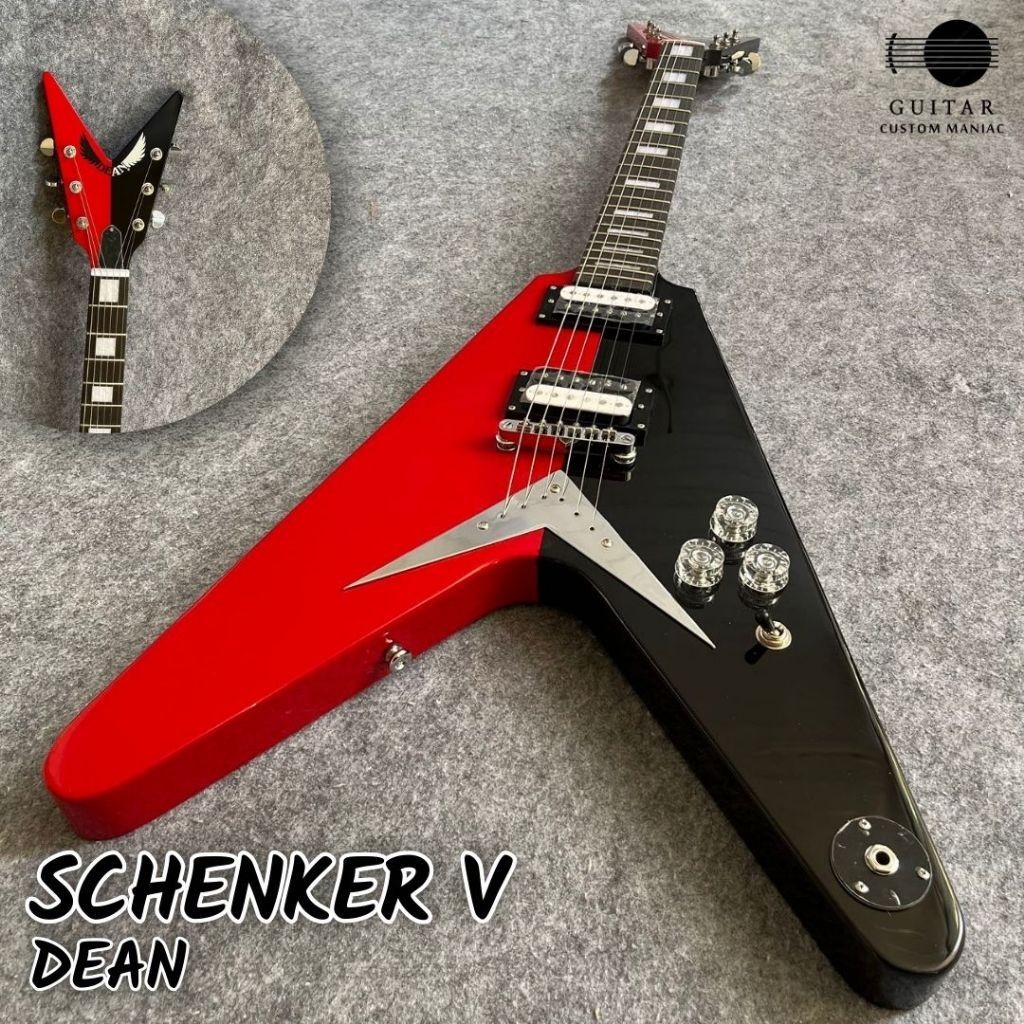 GCM Custom Made Dean Schenker Flying V Electric Guitar Custom Maniac ...