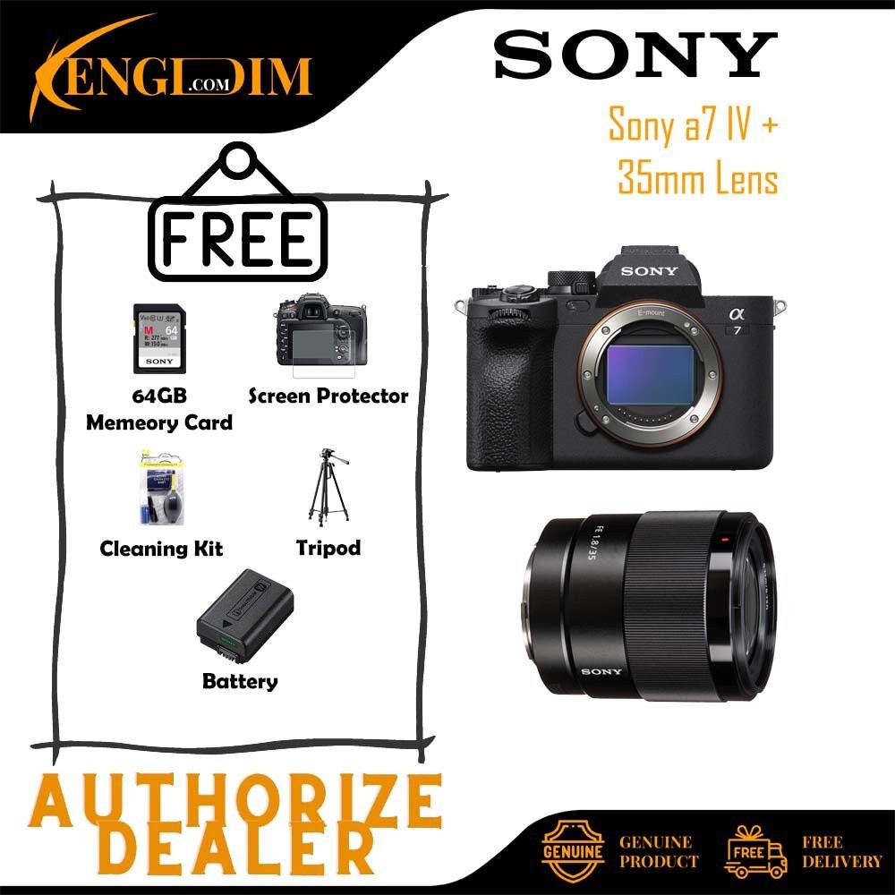 Sony Alpha a7 IV a7IV a7iv Mirrorless Digital Camera with FE 35mm f/1.8 ...