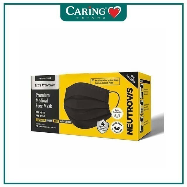 CARING NEUTROVIS ADULT 4 PLY MEDICAL FACE MASK (50S) | Shopee Malaysia