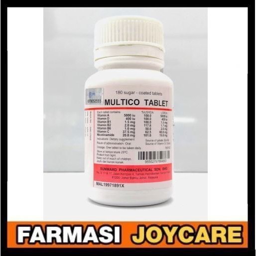 Sunward Multico Multivitamin 180's (Exp: October 2026) | Shopee Malaysia