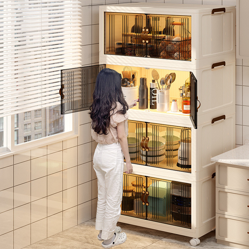 Get gifts/JY-H/Folding Storage Box Kitchen Storage Rack Multi-Layer ...