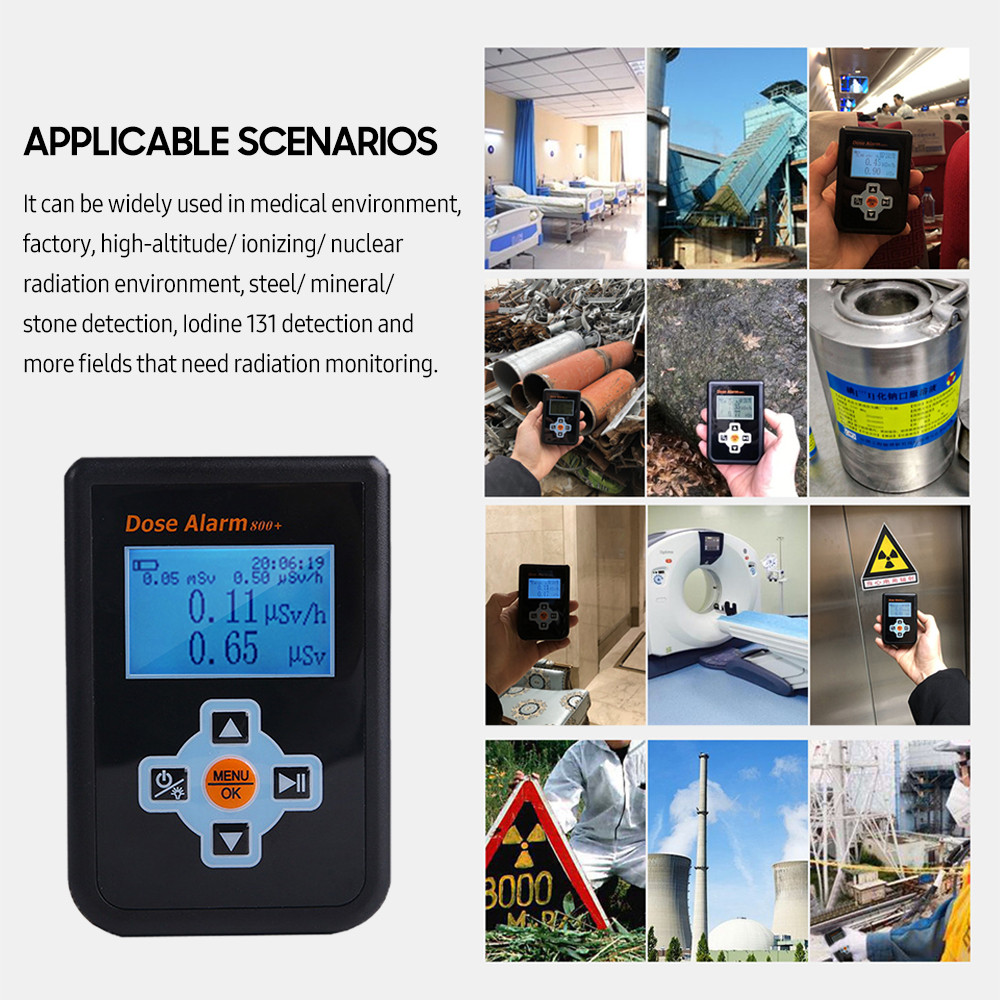 Geiger Counter Radiation Counter Tester Digital Backlight Dose Alarm X ...