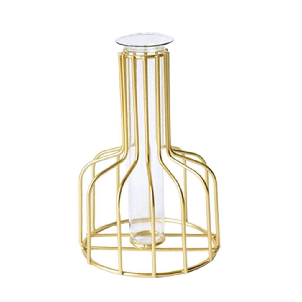 Glass Test Tube Vases Planter Flower Pot in Iron Stand Frame Hydroponic ...