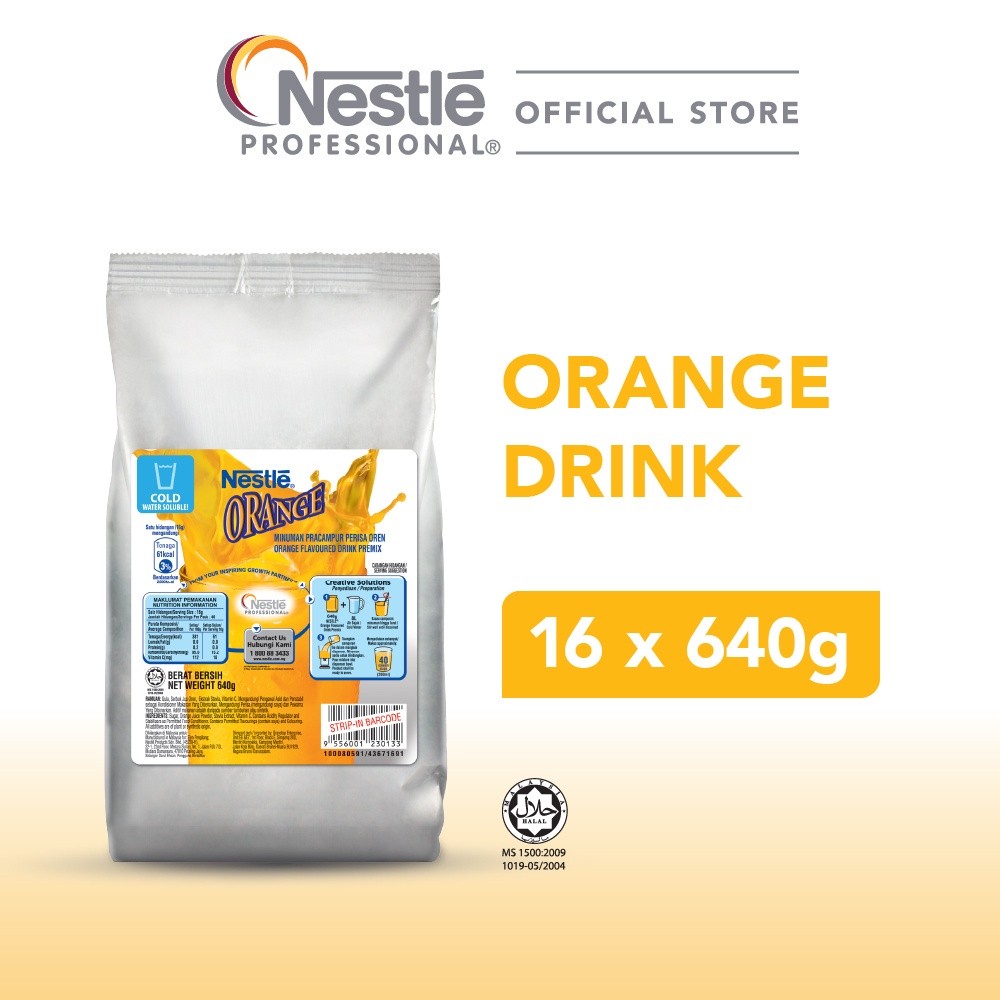 NESTLE Orange Drink Jus Oren - 640g x 16 (1 carton) | Shopee Malaysia