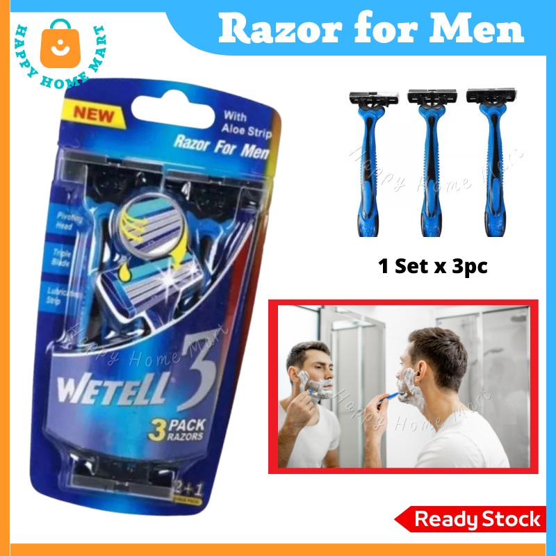 3piece Blades Set Hand Manual Razor for Man Watell Razors with Aloe ...