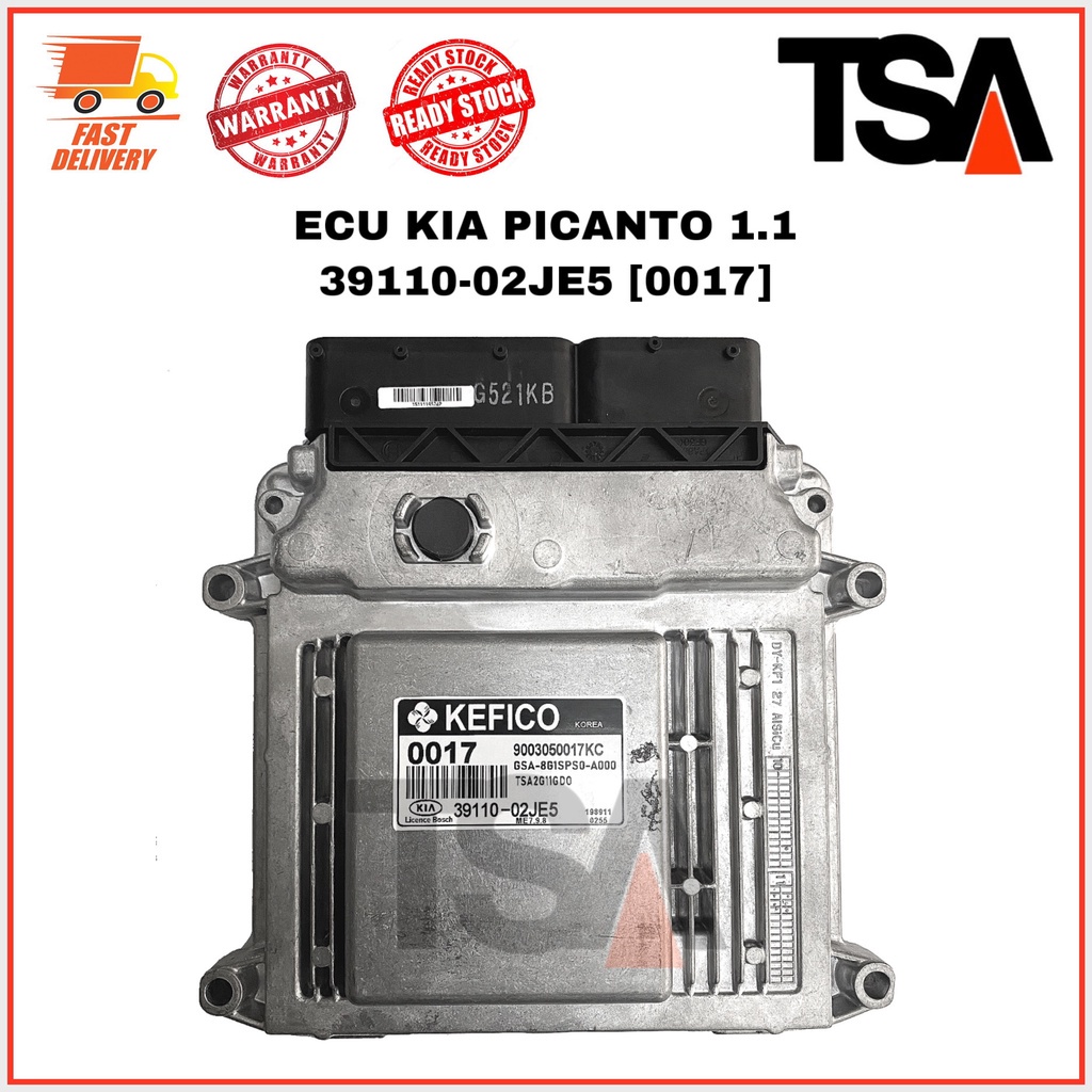 ECU KIA PICANTO 1.1CC - 39110-02JE5 [0017] HATCHBACK PLUG & PLAY ...