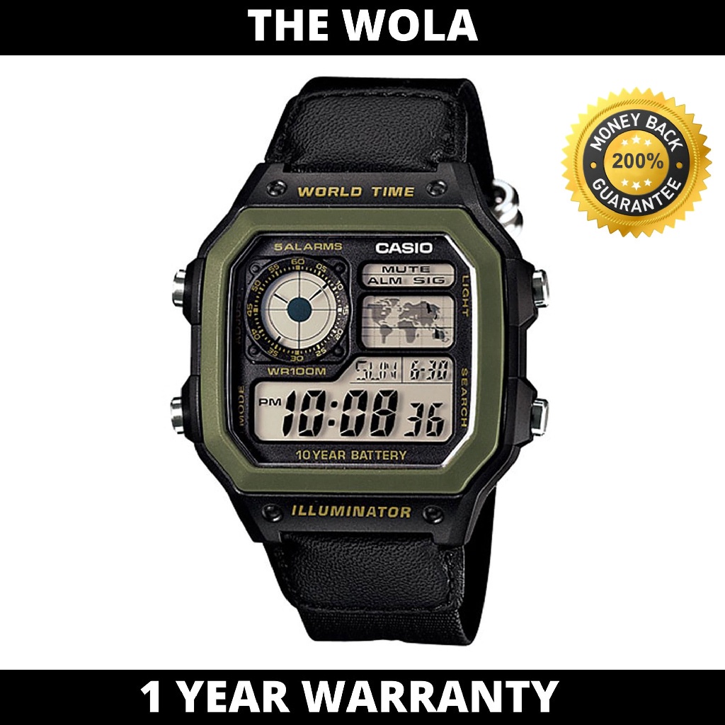 Casio AE-1200 (AE-1200WH / AE-1200WHB/ AE-1200WHD) Series Men's Digital ...