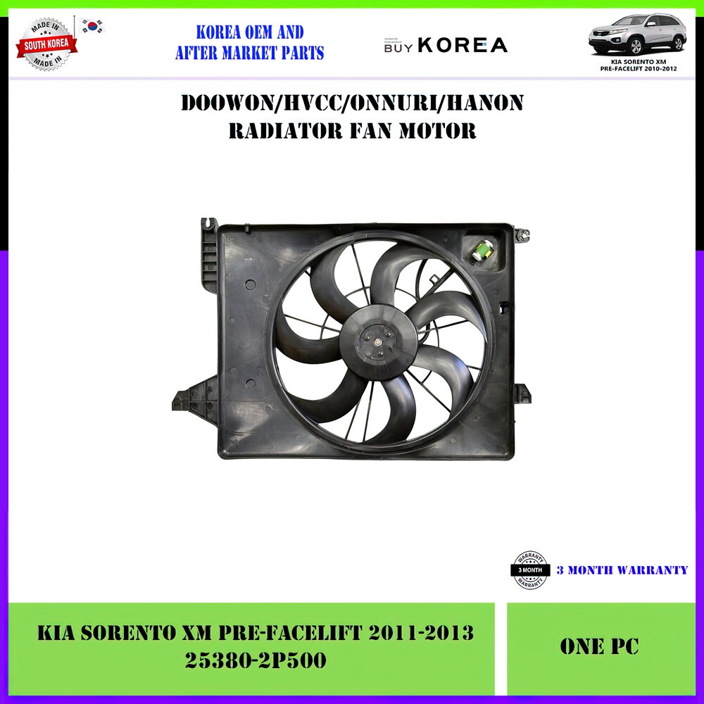 Kia Sorento XM Pre-Facelift 2011-2012 Korea Aftermarket Radiator Fan ...