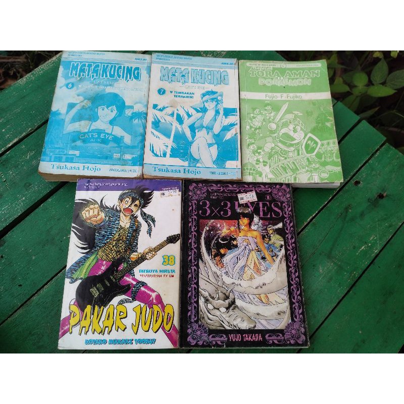 Mix 5 Buah Komik ( MATA KUCING,3X3 EYES,DORAEMON,PAKAR JUDO ) | Shopee ...