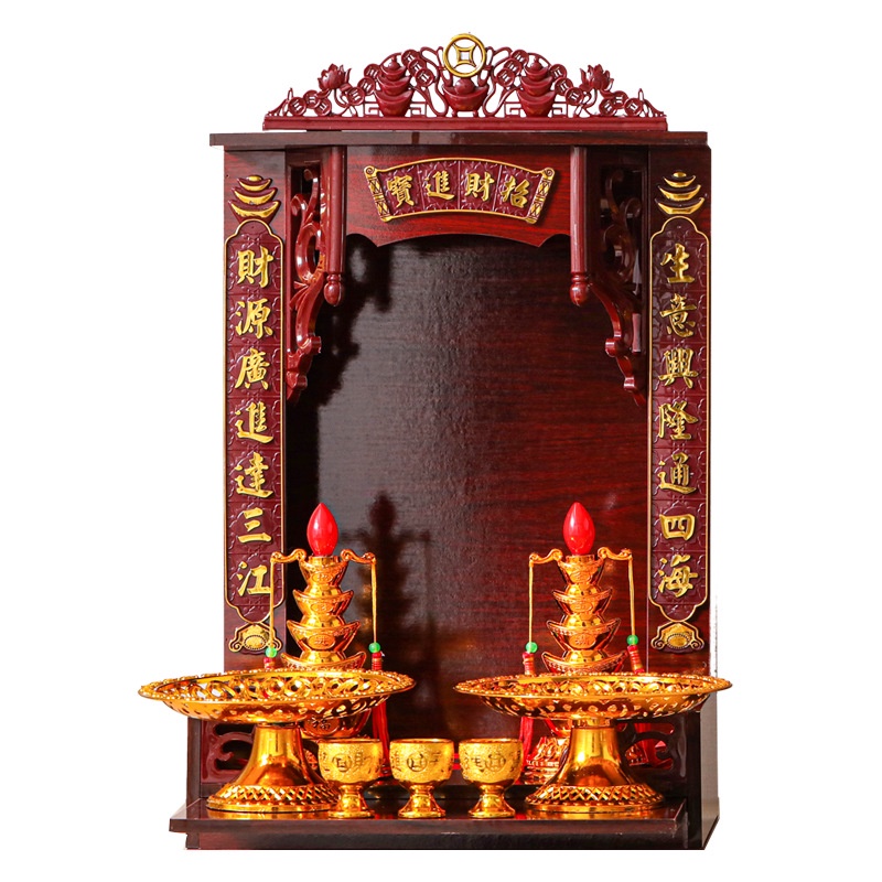 HY& New Chinese God of Wealth Altar Wall-Mounted Shrine Stand Guanyin ...